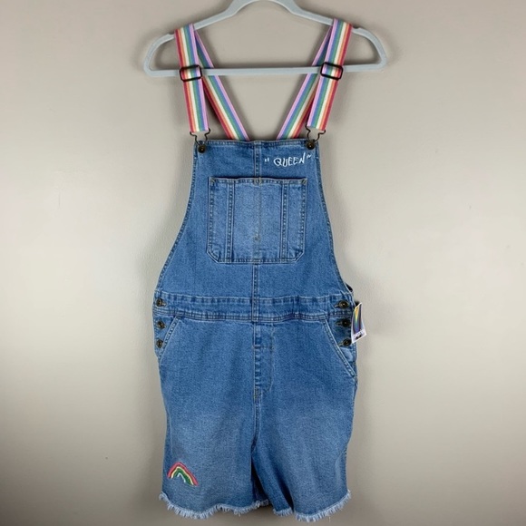 pride | Shorts | Rainbow Pride Lgbtq Frayed Jean Short Overalls With ...